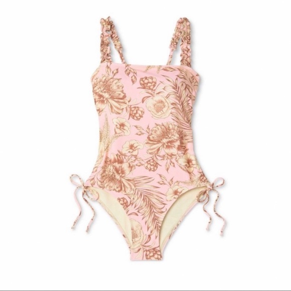 Agua Bendita | Swim | Agua Bendita Pink Floral One Piece Swimsuit ...